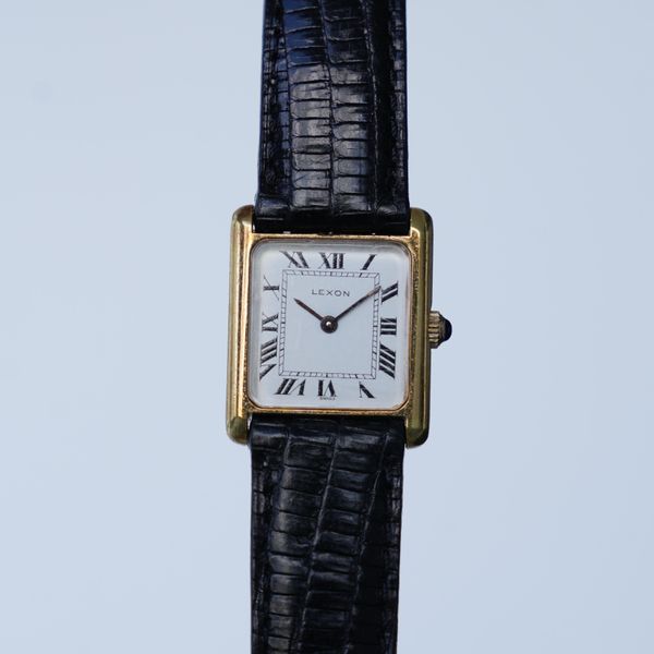 [WTS] Vintage Lexon Tank Swiss Manual Wind Gold Plated Serviced Watch ...