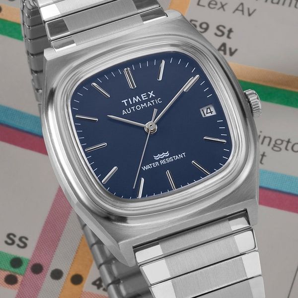 New Timex E-Line 1984 Reissue Automatic On Stainless Steel Expansion ...