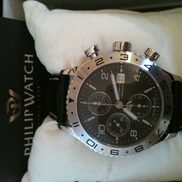 Philip Watch Admiirale Chrono w/Valjoux 7750 Movt W/Black Dial ...