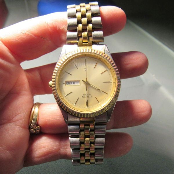 Vintage Citizen 6100-R00405 RW Men's Quartz Day/Date Watch Base Metal ...