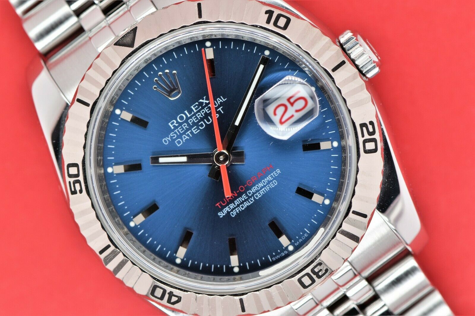 2006 Rolex Datejust Turn-o-Graph Blue Dial 36mm Stainless Steel 116264 ...