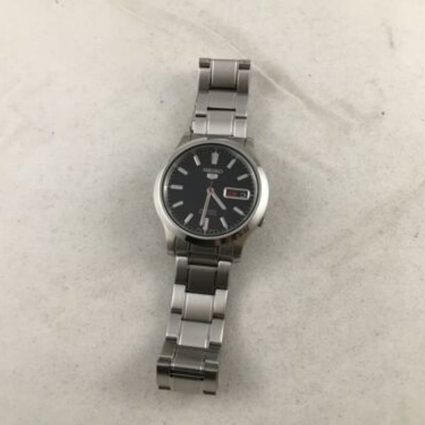 Seiko Men's SNK795 Seiko 5 Automatic Stainless Steel Watch with Black ...