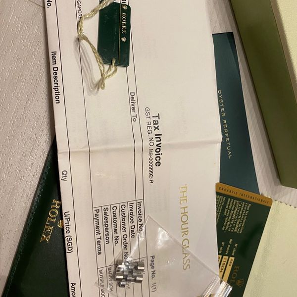 Rolex Box Link Receipt Card full set Oyster Perpetual Datejust II ...