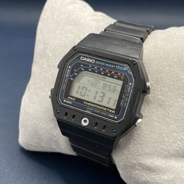 Vintage Casio TS-1200 Watch Thermometer Temperature Digital New Battery ...