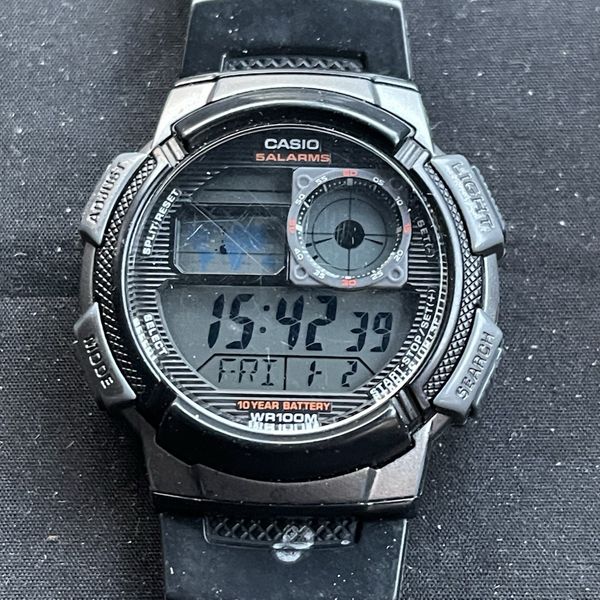 Casio Wr100m Menâ s Digital Quartz Watch 3198 AE-1000W | WatchCharts ...