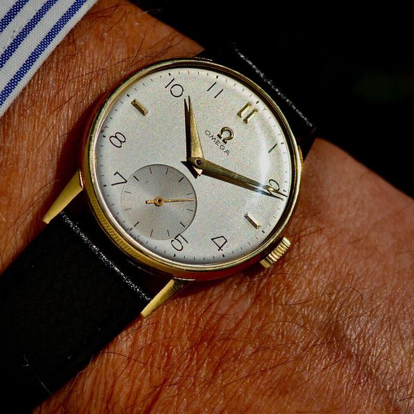 MEN'S OMEGA 18K SOLID GOLD 265 SUPER ORIGINAL DIAL 1947 VINTAGE SWISS ...