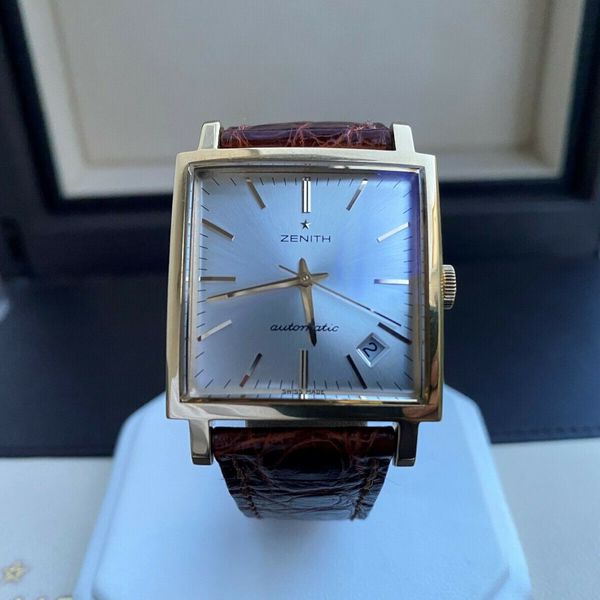 *Very Rare* Zenith 18K Gold Vintage 1965 JFK Limited Edition Silver ...