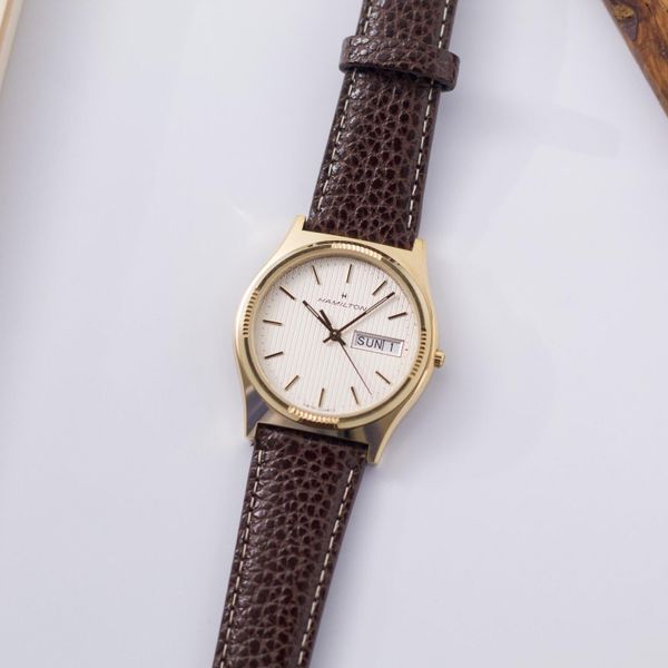 [WTS] 1990s Hamilton Quartz Cream White Dial Men's Wrist-Watch $139 ...