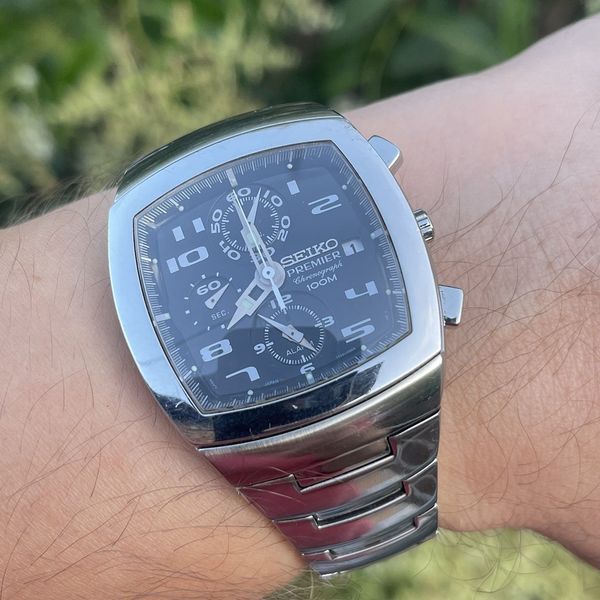 Seiko Premier Chronograph Alarm sport Watch, model 7T62-0BG0 Sapphire ...