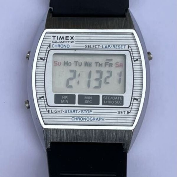 Vintage Timex Quartz F Cell Chronograph Digital Wristwatch Early 1970s ...