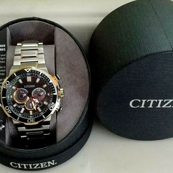 Men's Citizen Eco-Drive Chronograph Watch B620-S117020 Two-Tone Band ...