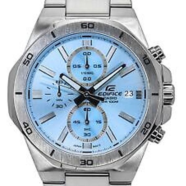 Casio Edifice Chronograph Blue Dial Quartz 100M Men's Watch EFV-640D-2BV | WatchCharts Marketplace