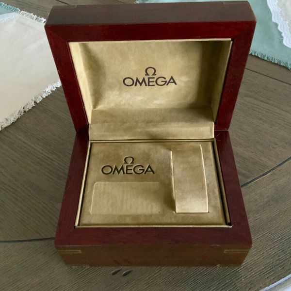 RARE ESTATE MENS VINTAGE OMEGA SEA MASTER WOODEN WATCH BOX AS FOUND ...
