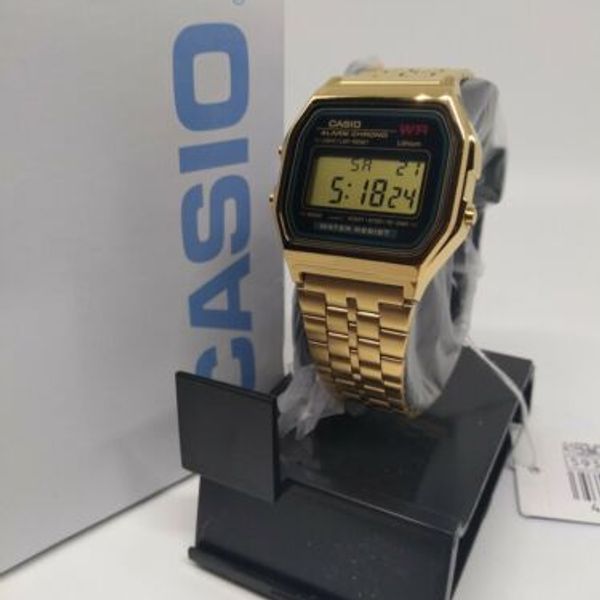 Casio Classic A159WGEA-1VT Watch Digital Vintage Steel Gold color watch ...