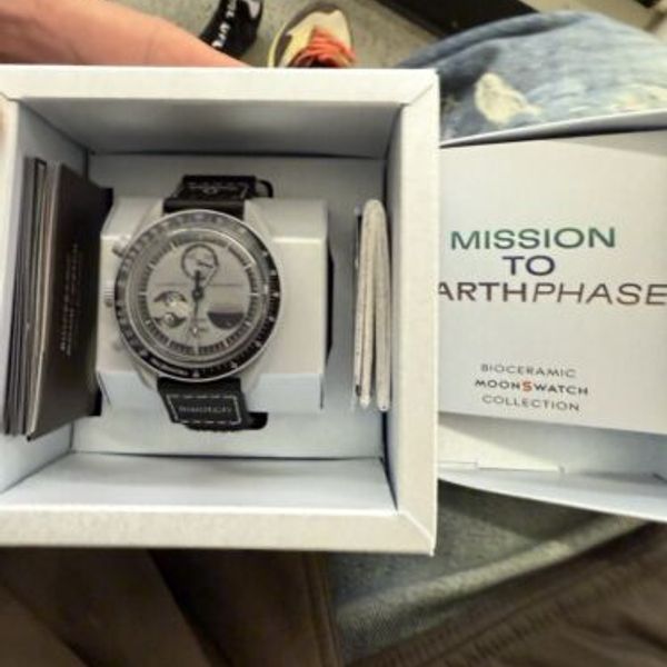 Omega Swatch Moon Swatch Mission To Earth Phase - New In Box - 48months ...
