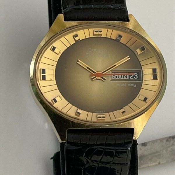 Vintage Bulova Set O Matic Watch Dual Day Automatic Swiss 17 Jewels ...
