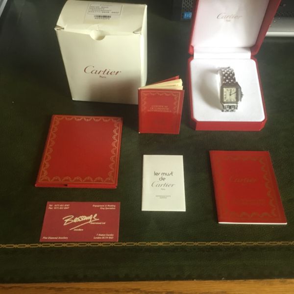 Cartier Panthere mens watch with original box and full paperwork ...