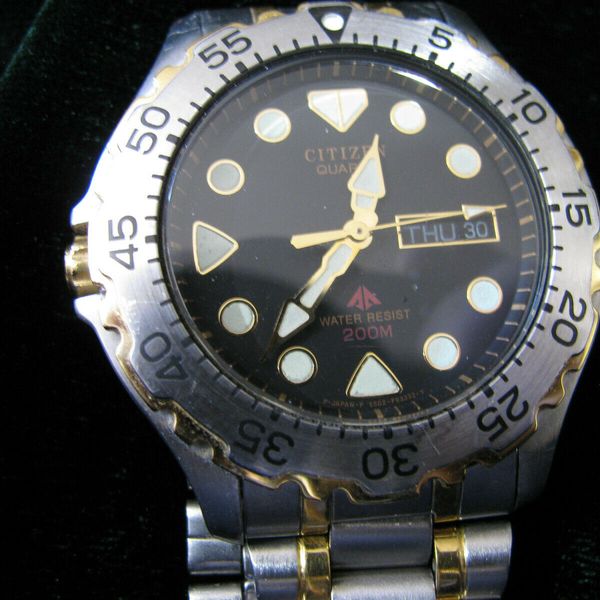 Vintage Citizen Quartz 200m Diver Promaster 5502 Mens 40mm Watch Japan ...