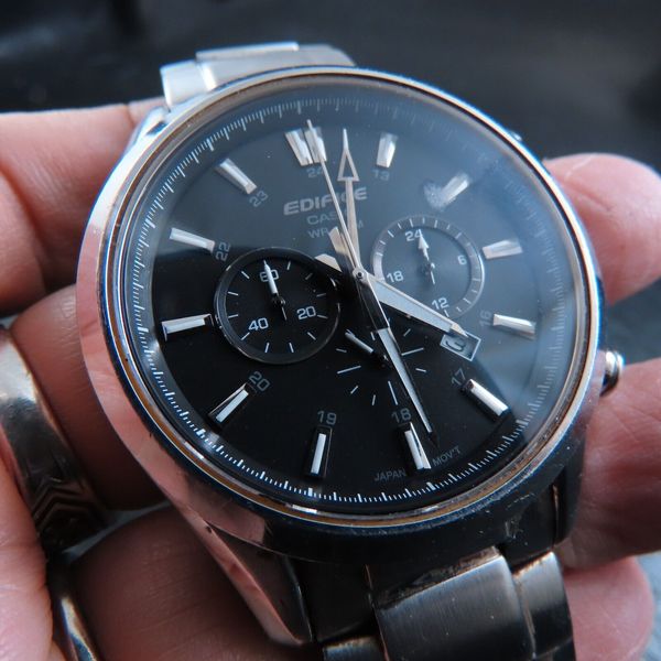 EFB-504 Casio Edifice Chronograph 24 Hours GMT Quartz Men Watch ...