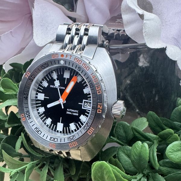 Seestern V3 42MM SUB 300T LUME DATE 200m DIVER'S Mens Watch Blue ...