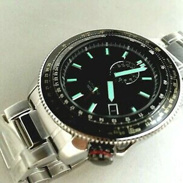 NOS SEIKO Military Pilot Flightmaster Slide Rule Planet Gold Combat ...