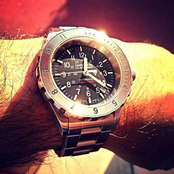 UBER RARE MARATHON GSAR- 12 HR GMT BEZEL MOD, EXCELLENT COND ...