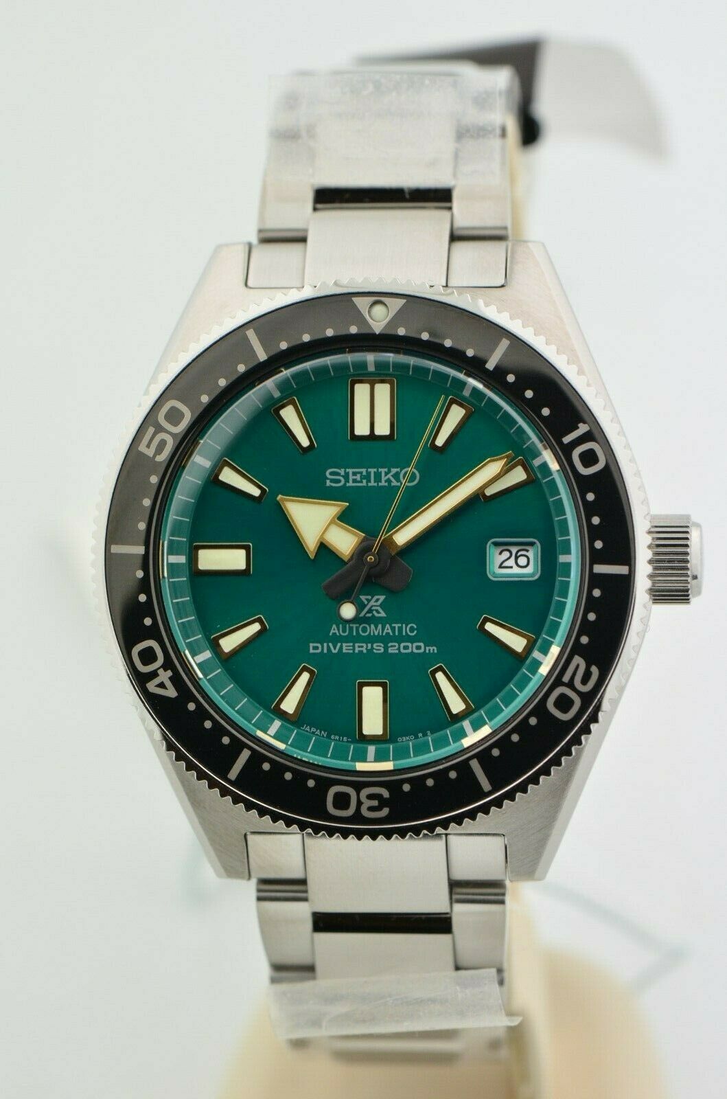 Men's Seiko Prospex Diver 200m Limited Edition Green Dial SBDC059 Watch ...