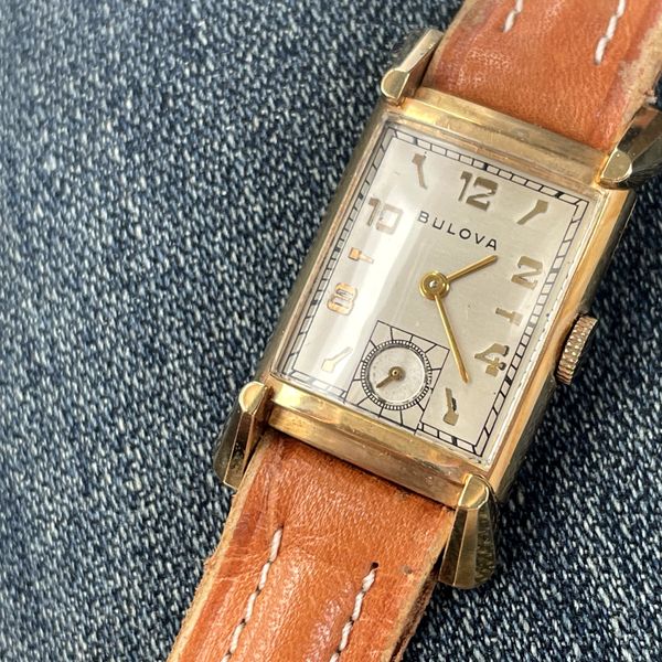 BRAND NEW NOS Vintage 1940s Bulova Tank Watch Runs Great W/Box NEVER ...