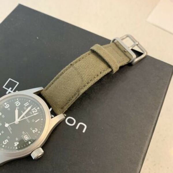 Hamilton Khaki Field Mechanical Men's Watch - Green H69419363 | WatchCharts