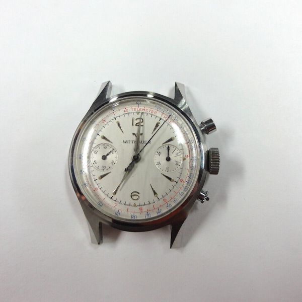 VINTAGE WITTNAUER SWISS VENUS 188 STAINLESS CHRONOGRAPH MENS WATCH ...