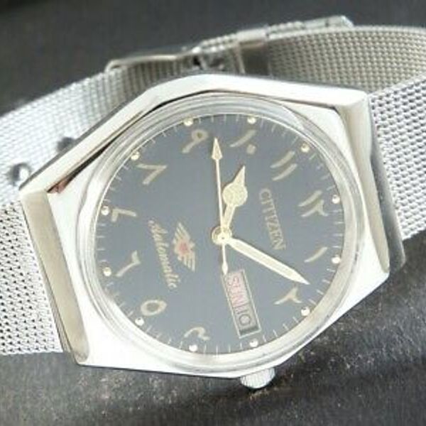 VINTAGE CITIZEN AUTOMATIC 8200A JAPAN MEN'S DAY/DATE WATCH 438b-a219857 ...