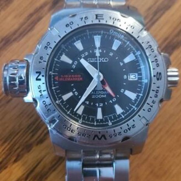 Seiko Perpetual Calendar 8F56-00J0 Mile Marker Quartz Stainless Steel ...