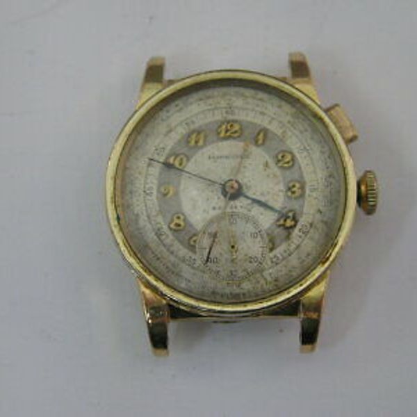 Vintage Longines Fly Back Single Pusher Chronograph Watch Cal 12.682 ...