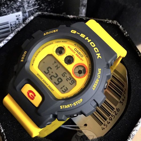 Casio G-Shock DW-6900Y-9 Retro '90s Inspired Yellow with Grey Bezel ...