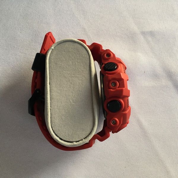Casio Men's Watch G-Shock Quartz Black Analog-Digital Dial Red Strap ...