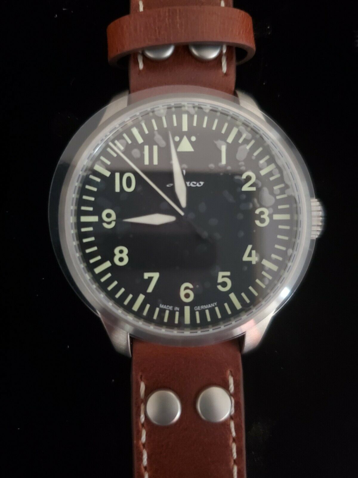 LACO Augsburg 39 mm Aviator watch 861988 Auto New Made in GERMANY FREE ...