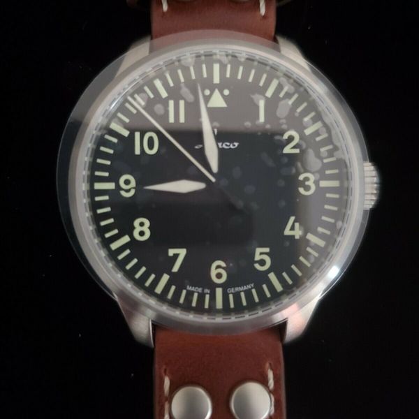 LACO Augsburg 39 mm Aviator watch 861988 Auto New Made in GERMANY FREE ...