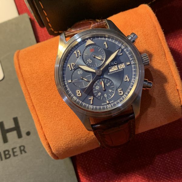 [$3,450 USD] FS: IWC 3717 Pilot Chronograph Blue Laureus Warranty ...