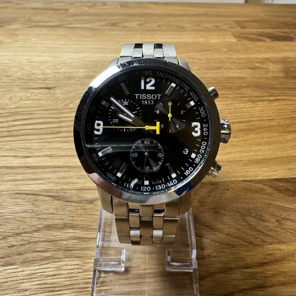 Tissot PRC 200 Chronograph Mens Watch With Black Dial T055417A | WatchCharts Marketplace