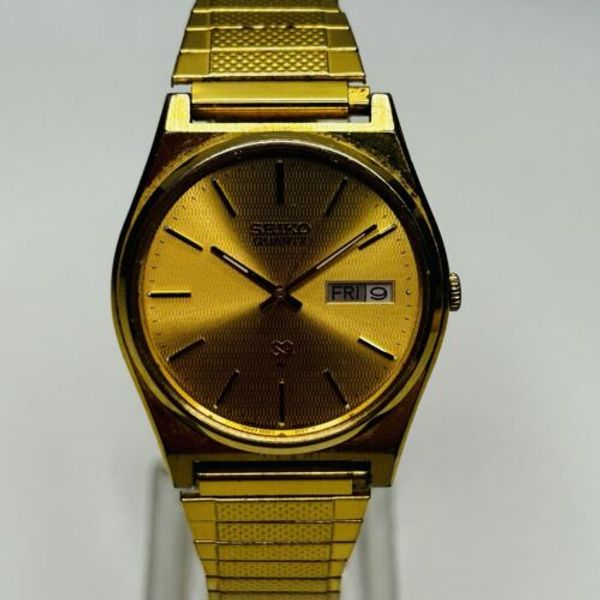 Vtg Seiko SQ Watch Men Quartz 32mm Gold tone Day Date 6923-8009 New Battery | WatchCharts ...