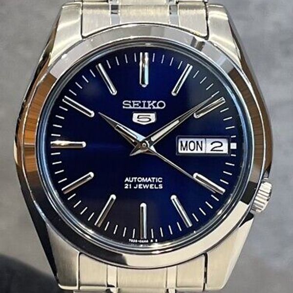 Seiko 5 Auto Blue Dial Steel Menâ s Watch SNKL43K1 | WatchCharts ...