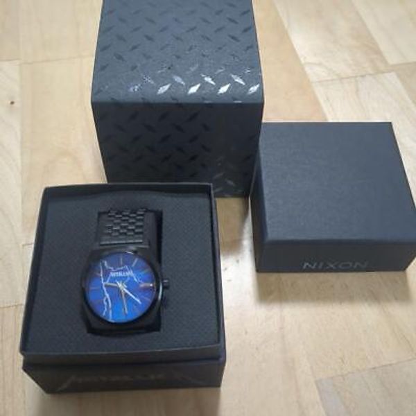 Metallica Nixon Collab Watch Ride The Lightning Black Blue Analog With ...