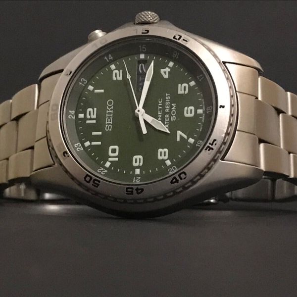 seiko kinetic mens watch 5M63 0A50 | WatchCharts Marketplace