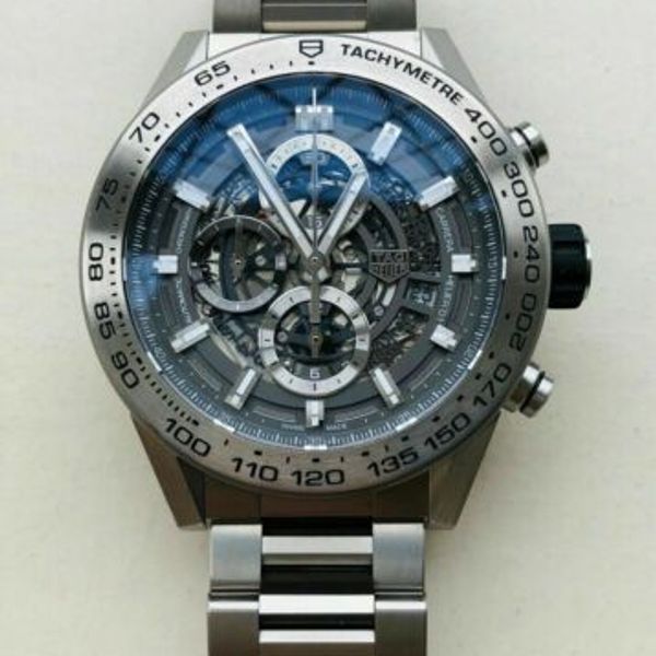 2020 Tag Heuer Carrera Grey Phantom CAR2A8A Cal 01 TITANIUM Box ...