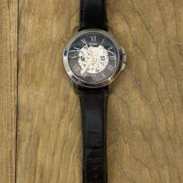 Men’s Fossil Watch ME3100 11604 Analog Mechanical & Automatic Leather ...