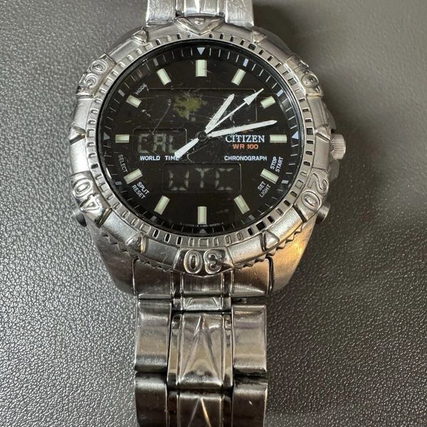 Citizen Promaster WR 100 Chronograph C460 - Used, scratches on screen ...
