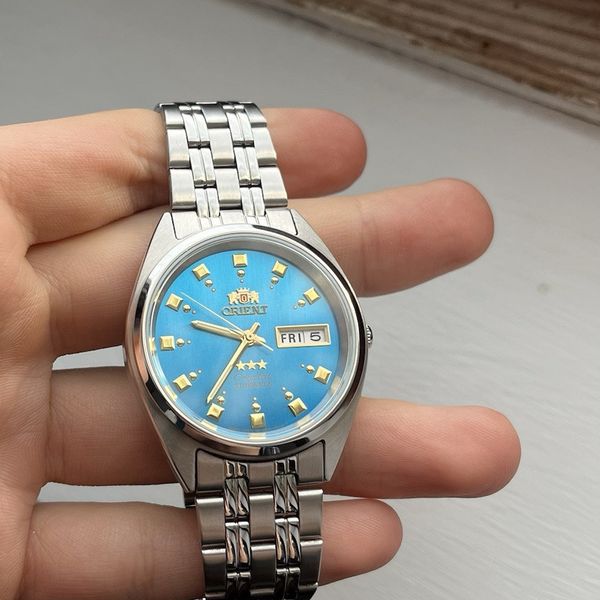 Orient Tristar Crystal Men's Automatic Watch Blue/Turquoise ...