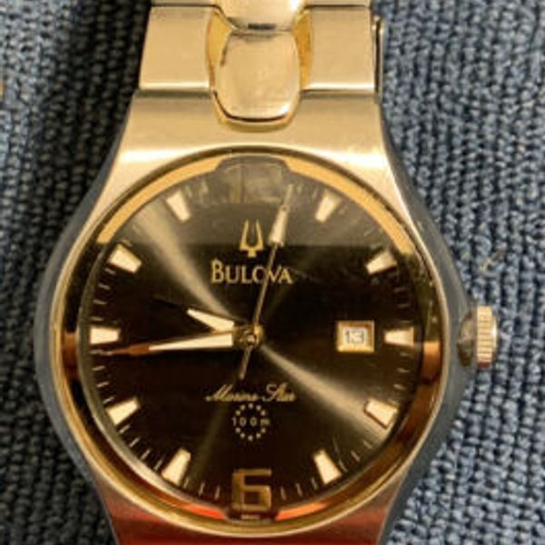 Bulova Classic Black Dial Stainless Steel Men's Watch (C976695) Marine ...