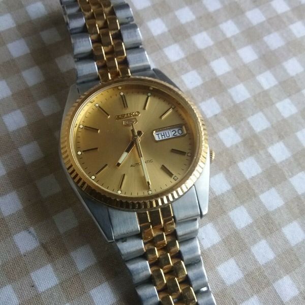 Seiko 5 - Two-tone Day-Date - Automatic Men's Watch - 7S26-3110 - Very Rare | WatchCharts ...