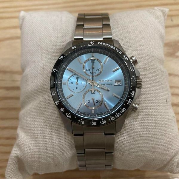 SEIKO SELECTION SBTR029 Chronograph Stainless Steel Watch Blue Dial ...